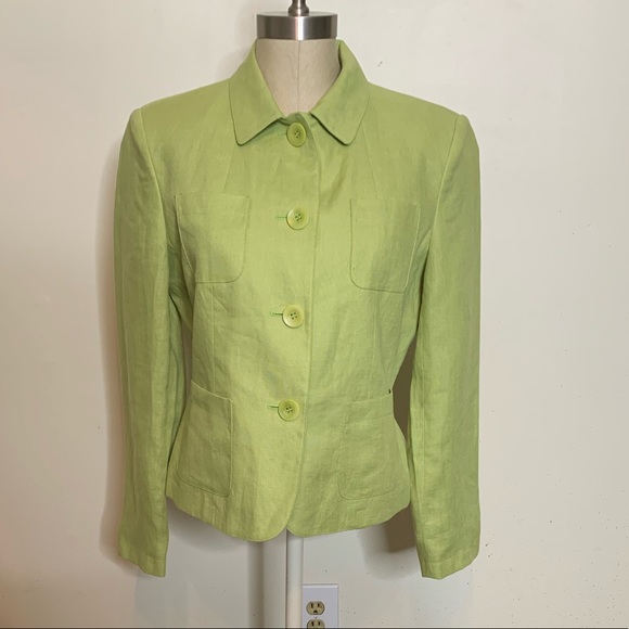 Talbots | Jackets & Coats | Talbots Irish Linen Career Light Green ...